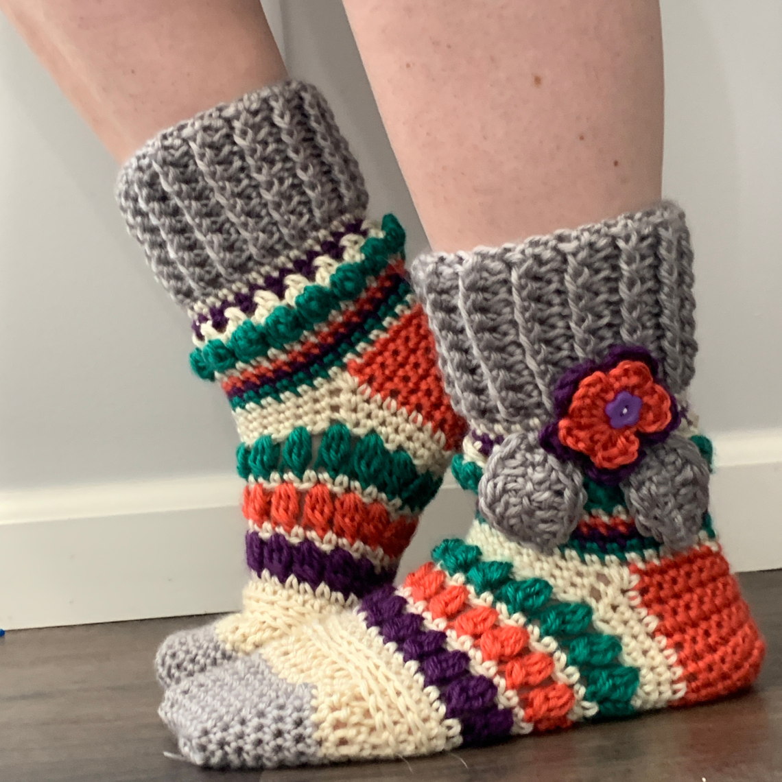 Cute Boho House Socks Crochet Pattern - Oth By Chrissy
